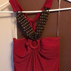 Studio Y | Dresses | Studio Y Deep Red Dress With Lightly Padded Chest ...